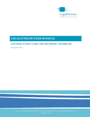 Fillable Online LEGALSTREAM USER MANUAL Fax Email Print - pdfFiller