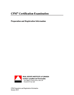 Fillable Online CPM Certification Examination Fax Email Print - pdfFiller