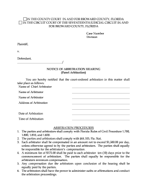 Notice Of Arbitration Sample - Fill Online, Printable, Fillable, Blank ...