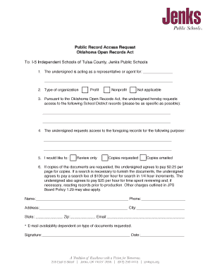 Fillable Online Public Record Access Request Fax Email Print - pdfFiller