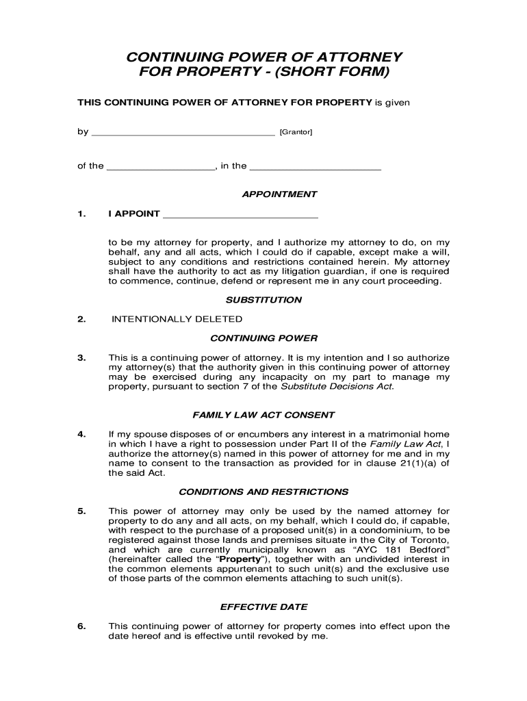 Fillable Online FOR PROPERTY - (SHORT FORM) Fax Email Print - pdfFiller
