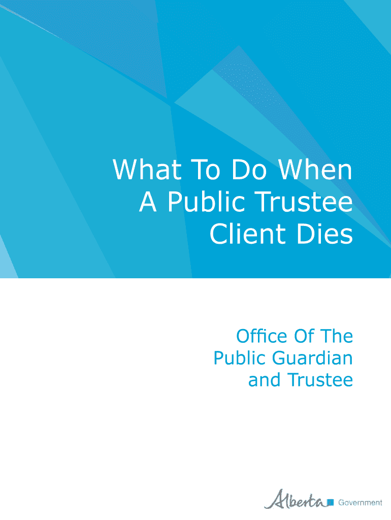 Fillable Online A Public Trustee Fax Email Print - pdfFiller