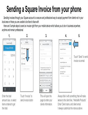 Fillable Online Sending a Square Invoice from your phone Fax Email ...