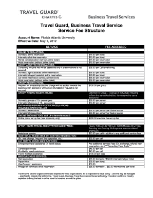 Fillable Online Travel Guard, Business Travel Service Fax Email Print ...