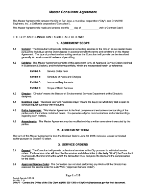 Fillable Online Master Consultant Agreement Fax Email Print - pdfFiller