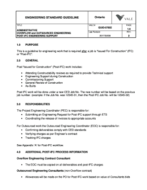 Fillable Online ENGINEERING STANDARD GUIDELINE Fax Email Print - pdfFiller