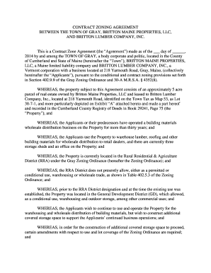 Fillable Online CONTRACT ZONING AGREEMENT Fax Email Print - pdfFiller