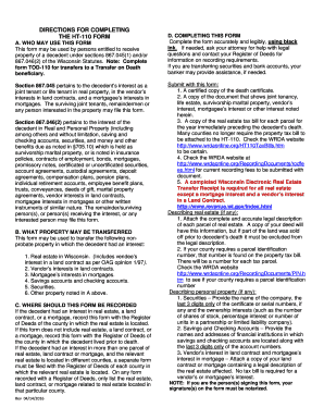 Fillable Online THE HT-110 FORM Fax Email Print - pdfFiller