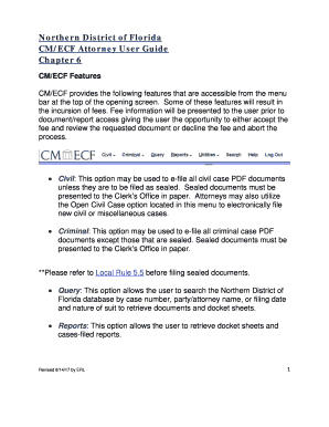 Fillable Online CM/ECF Features Fax Email Print - pdfFiller