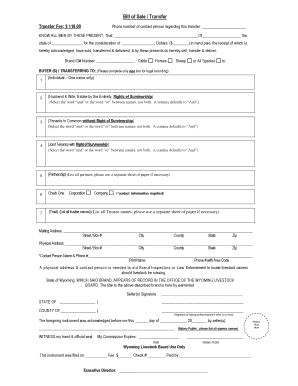 Fillable Online Bill of Sale / Transfer Fax Email Print - pdfFiller