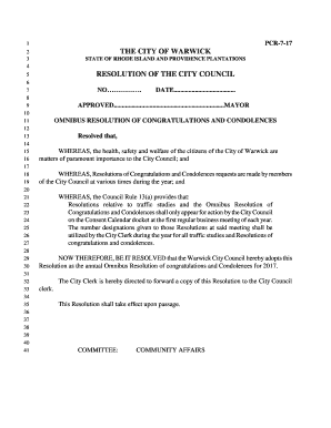 Fillable Online OMNIBUS RESOLUTION OF CONGRATULATIONS AND CONDOLENCES ...