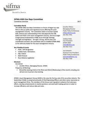 Fillable Online SIFMA AMG Gov Reps Committee Fax Email Print - pdfFiller