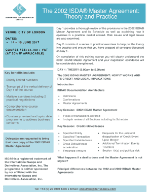 Fillable Online The 2002 ISDA Master Agreement: Fax Email Print - pdfFiller