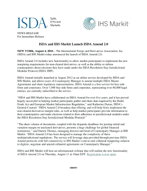 Fillable Online ISDA and IHS Markit Launch ISDA Amend 2 Fax Email Print ...