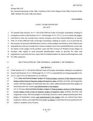 Fillable Online gov georgia SB 332/AP Fax Email Print - pdfFiller