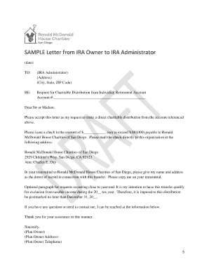 Fillable Online SAMPLE Letter from IRA Owner to IRA Administrator Fax ...
