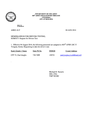 Fillable Online 403d ARMY FIELD SUPPORT BRIGADE Fax Email Print - pdfFiller