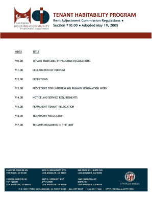 Fillable Online TENANT HABITABILITY PROGRAM Fax Email Print - pdfFiller