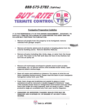 Fillable Online Fumigation Preparation Guideline Fax Email Print ...