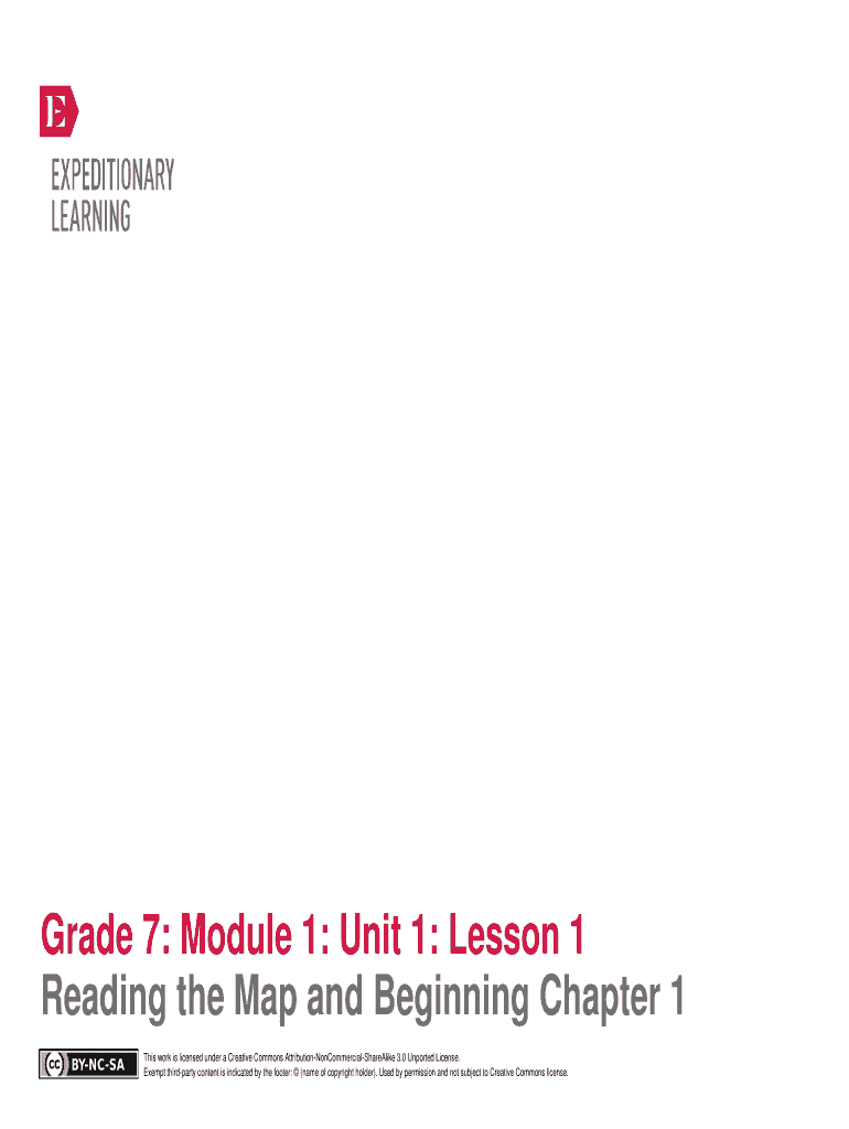 Fillable Online Grade 7: Module 1: Unit 1: Lesson 1 Fax Email Print ...