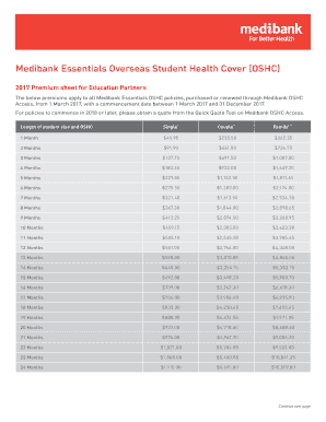 Fillable Online Medibank Essentials Overseas Student Health Cover (OSHC ...