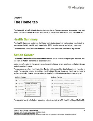 Fillable Online The Home tab is the first tab to display after you sign ...