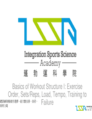 Fillable Online Basics of Workout Structure I: Exercise Fax Email Print ...