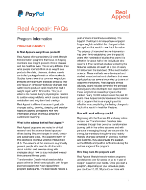 Fillable Online Real Appeal : FAQs Fax Email Print - pdfFiller