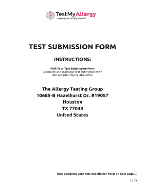 Fillable Online Mail Your Test Submission Form Fax Email Print - pdfFiller