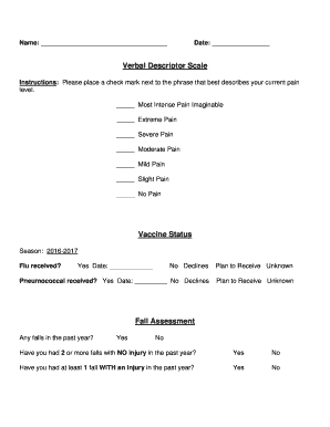 Fillable Online Verbal Descriptor Scale Fax Email Print - pdfFiller