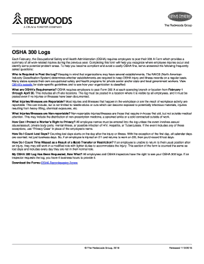 Fillable Online OSHA 300 Logs Fax Email Print - pdfFiller