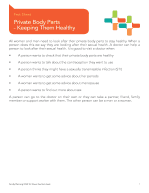 Fillable Online Private Body Parts Fax Email Print - pdfFiller