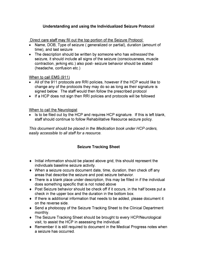 Fillable Online Understanding and using the Individualized Seizure ...