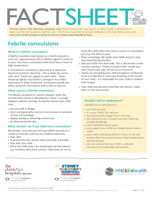 Fillable Online What is a febrile convulsion Fax Email Print - pdfFiller