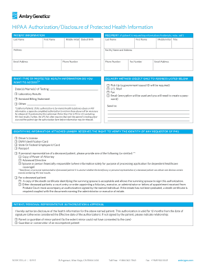 Fillable Online HIPAA Authorization/Disclosure of Protected Health ...