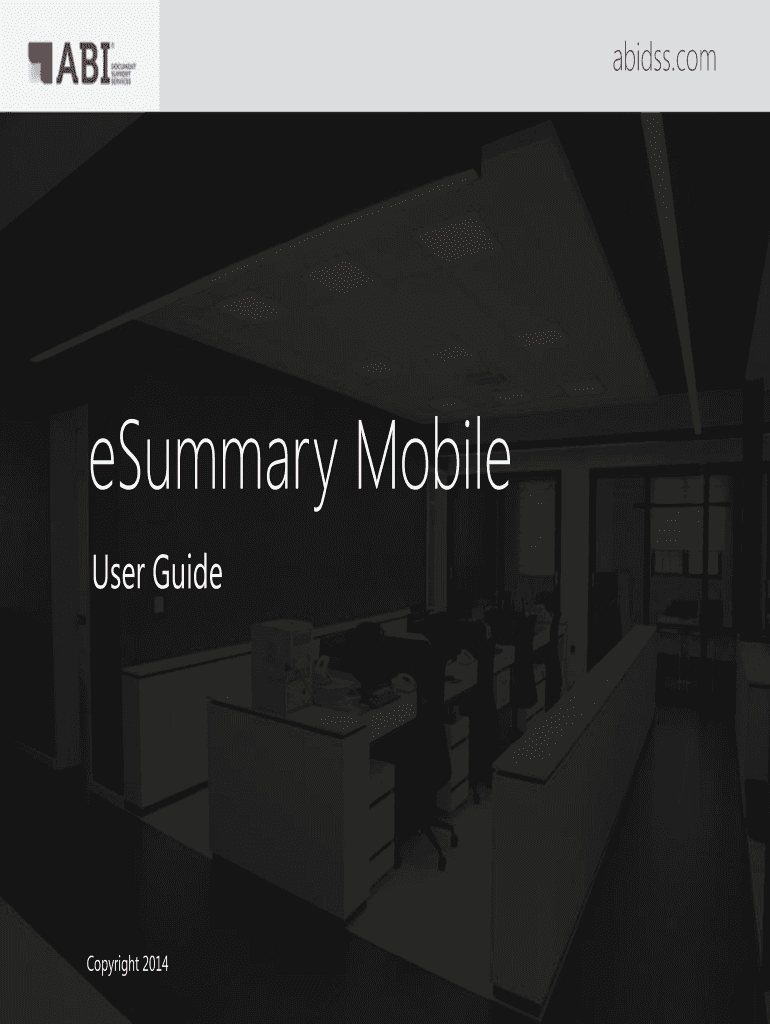 Fillable Online eSummary Mobile Fax Email Print - pdfFiller