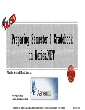 Fillable Online Preparing Semester 1 Gradebook Fax Email Print - pdfFiller