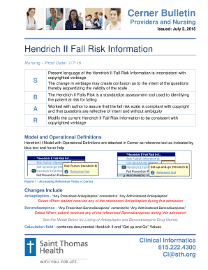 Fillable Online Hendrich II Fall Risk Information Fax Email Print ...