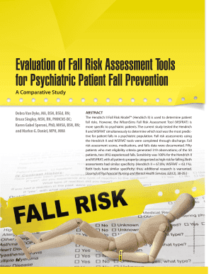 Fillable Online The Hendrich II Fall Risk Model (Hendrich II) is used ...