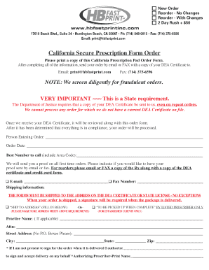 Fillable Online Reorder - No Changes Fax Email Print - pdfFiller