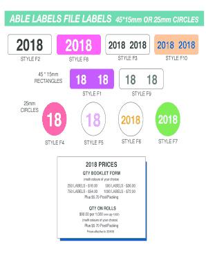 Fillable Online ABLE LABELS FILE LABELS Fax Email Print - pdfFiller
