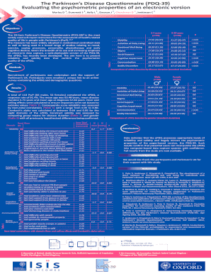 Fillable Online The Parkinsons Disease Questionnaire (PDQ-39) Fax Email ...