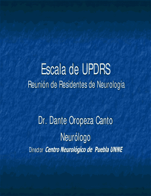 Fillable Online Escala de UPDRS Fill Online, Printable, Fillable, Blank ...