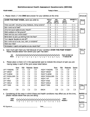 Fillable Online Multidimensional Health Assessment Questionnaire (MDHAQ ...