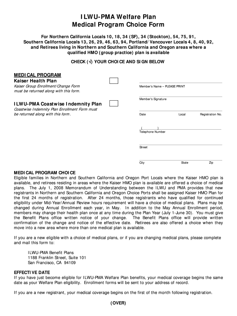 Fillable Online Medical Program Choice Form Fax Email Print - pdfFiller