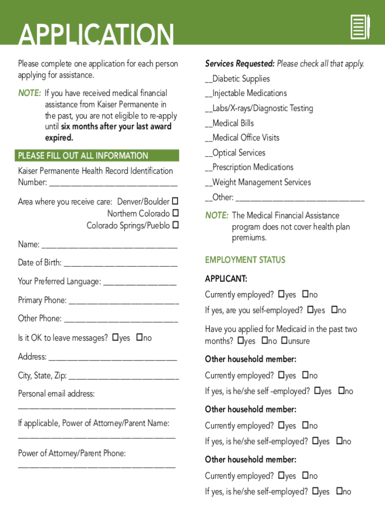 Fillable Online Medical Financial Assistance Fax Email Print - pdfFiller