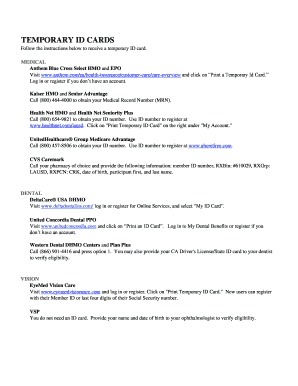 Fillable Online Follow the instructions below to receive a temporary ID ...