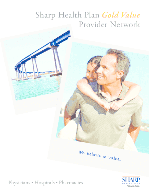 Fillable Online Sharp Health Plan Gold Value Fax Email Print - pdfFiller