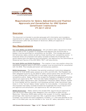 Fillable Online Requirements for Salary Adjustments and Position Fax ...