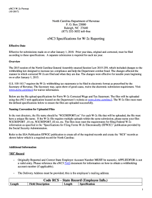 Fillable Online eNC3 W-2c Format Fax Email Print - pdfFiller